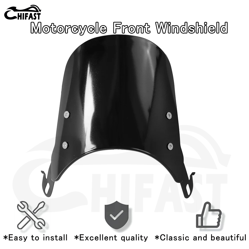 HIFAST Motorcycle Windshield Headlight Windshield Instrument Visor ...