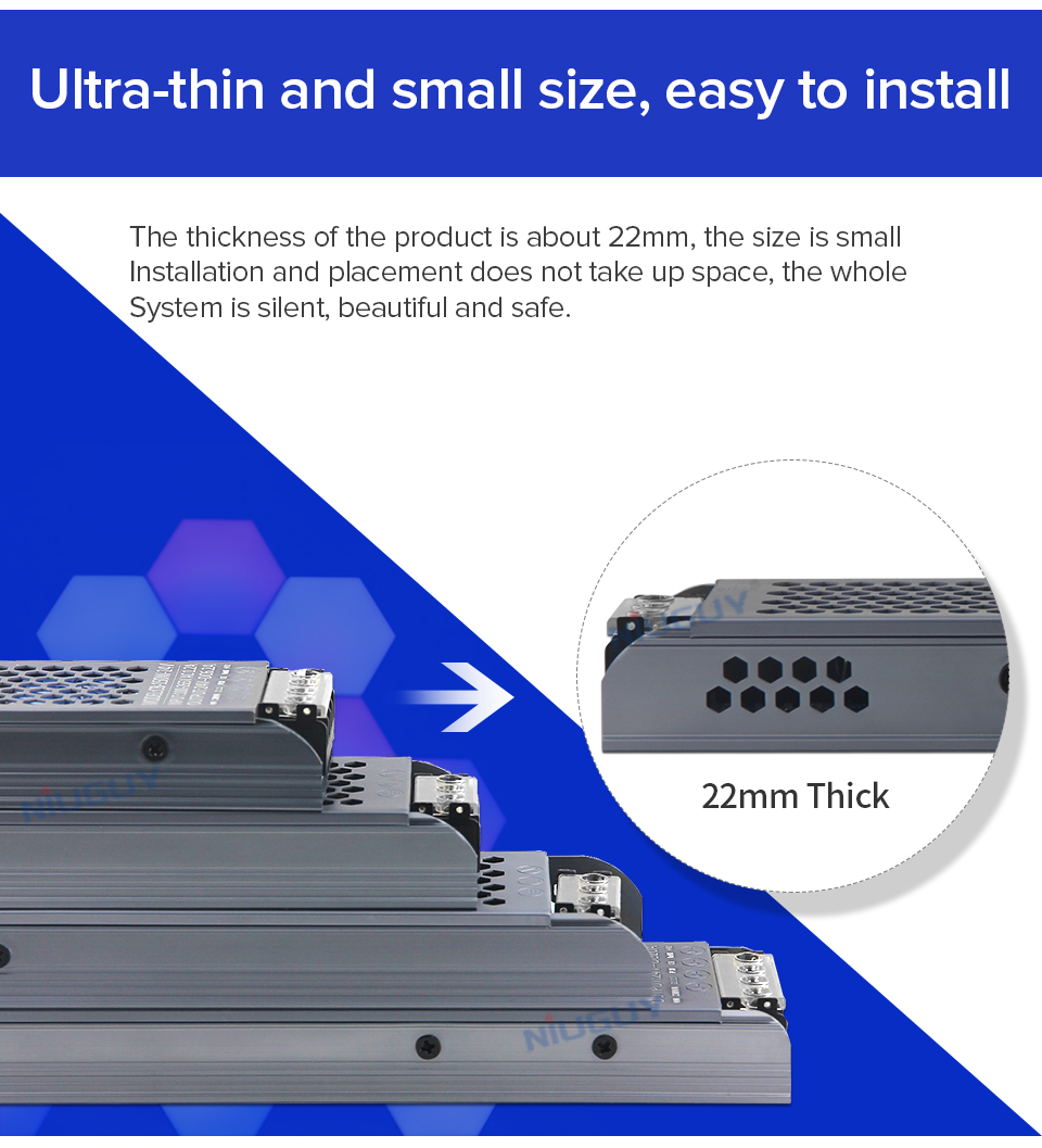 60W Ultra-Thin LED Driver Switch Power SupplyDC12V/24VTransformer LED ...