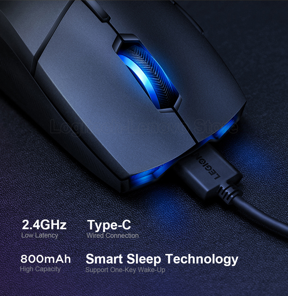 Lenovo LEGION M500 Wireless Gaming Mouse with 10000DPI 88g Weight ...