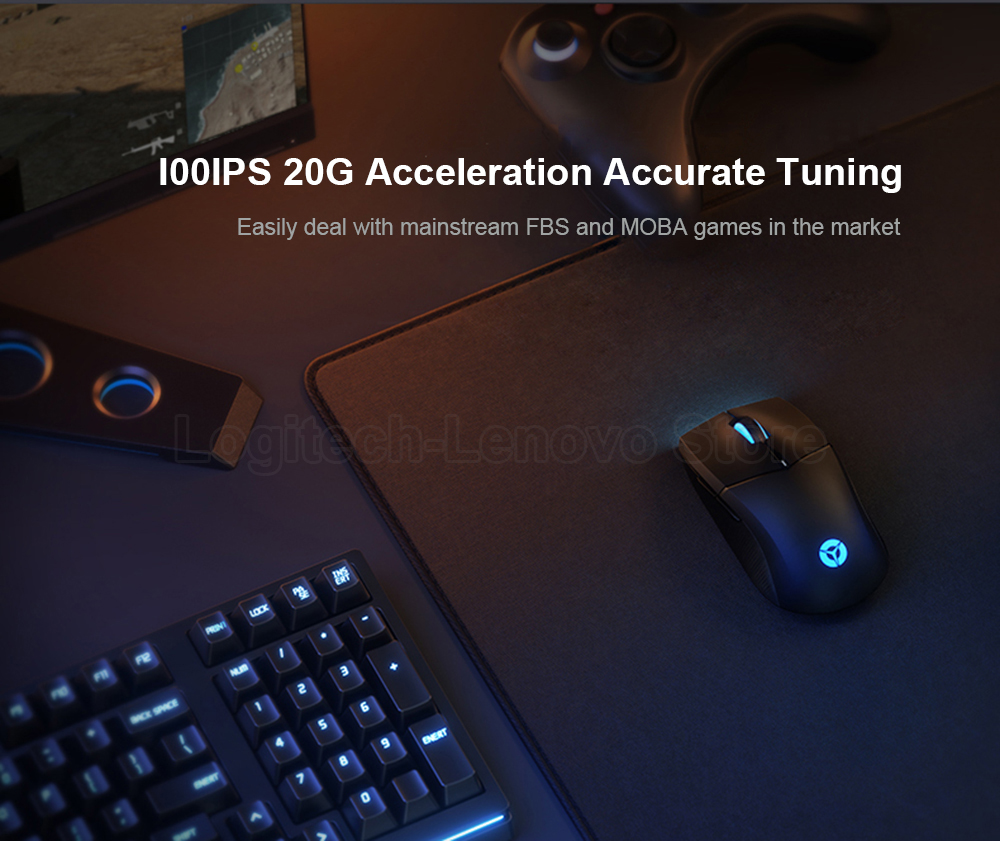 Lenovo LEGION M500 Wireless Gaming Mouse with 10000DPI 88g Weight ...