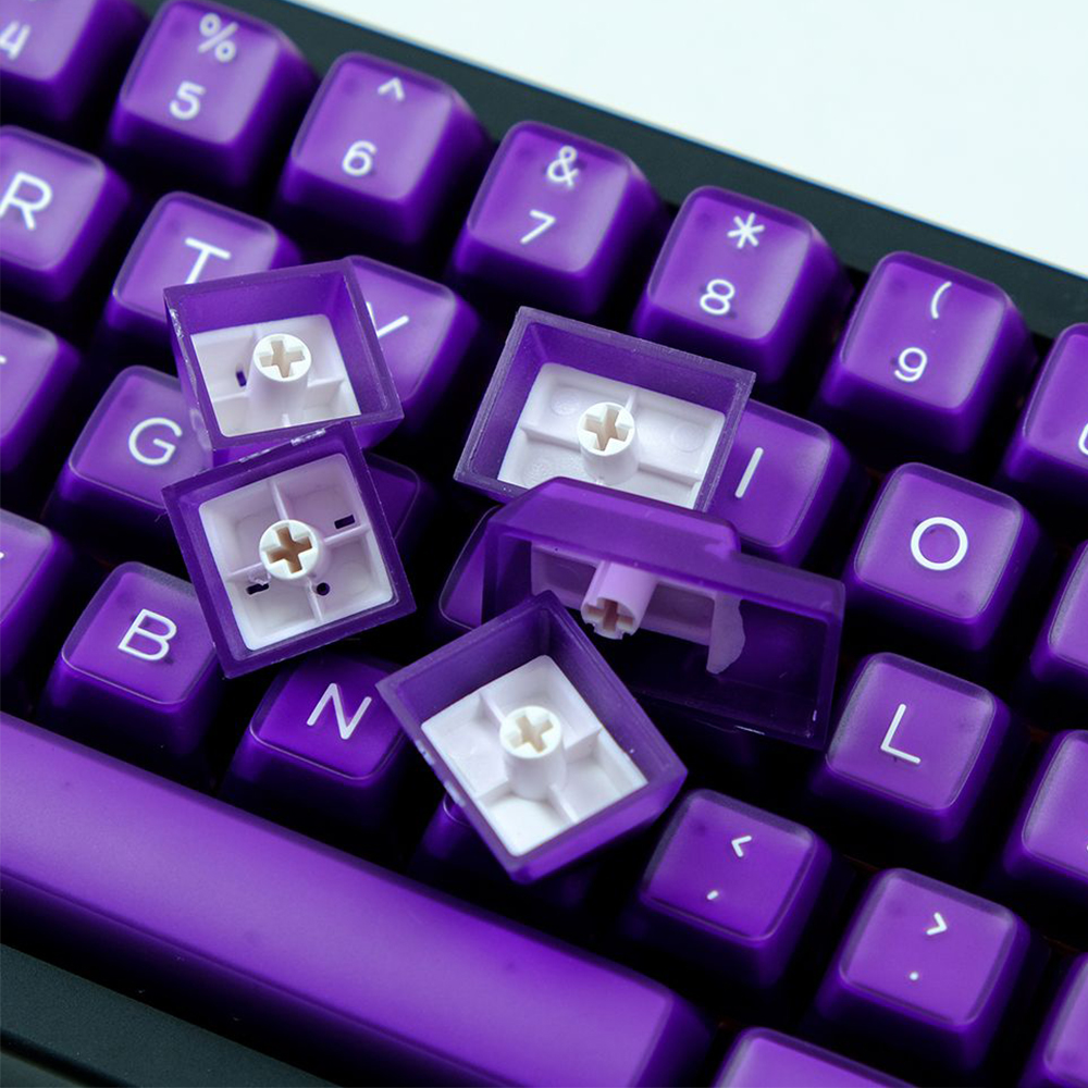 Translucent Milk Green Jade Double Shot Keycaps 142keys/set PBT SA ...