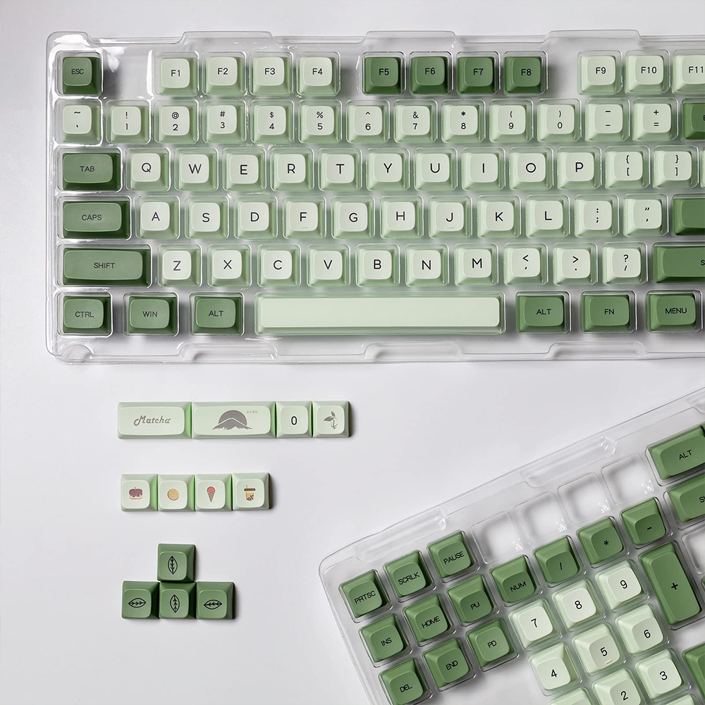 MOA Profile Matcha Keycaps 143keys/set PBT Custom Keycaps for Gateron ...