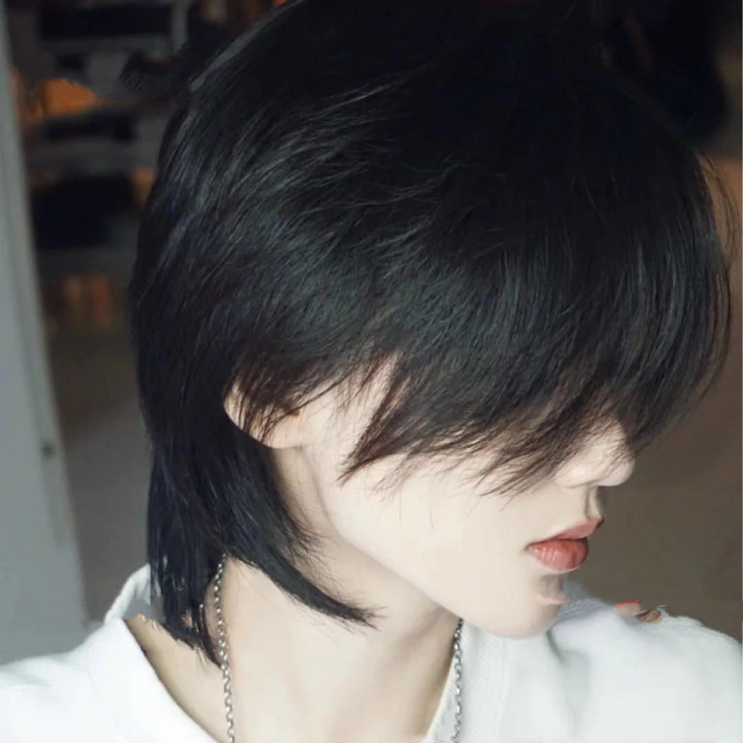 Fake hair mullet head unisex Internet celebrity Samurai head Japanese ...