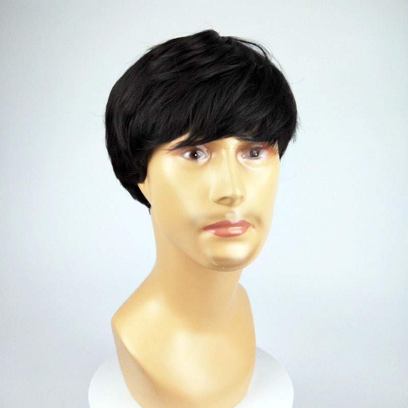 Boy wig set realistic handsome short hair fluffy natural fashion whole ...