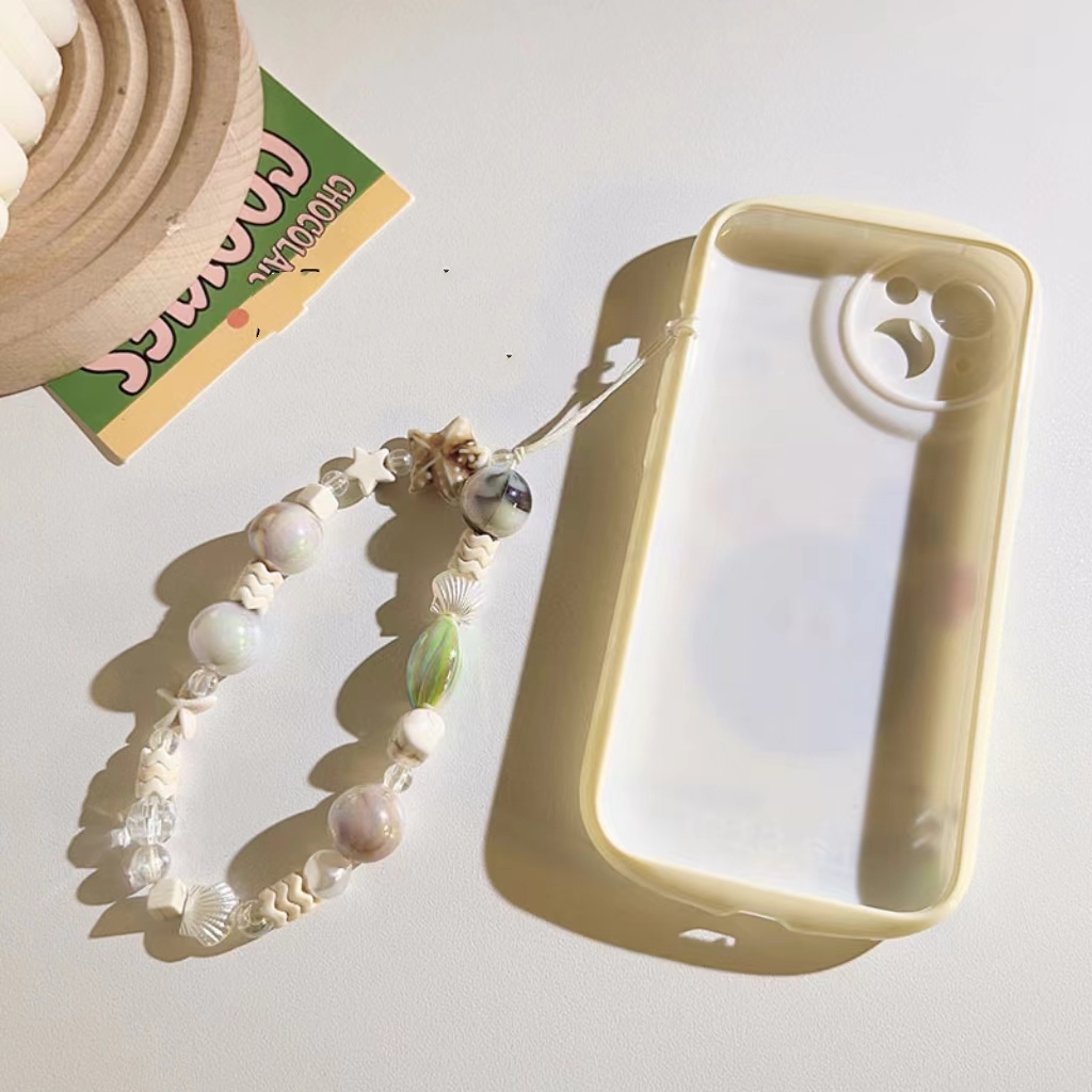 Starfish shell mobile phone pendant DIY handmade beads short mobile ...