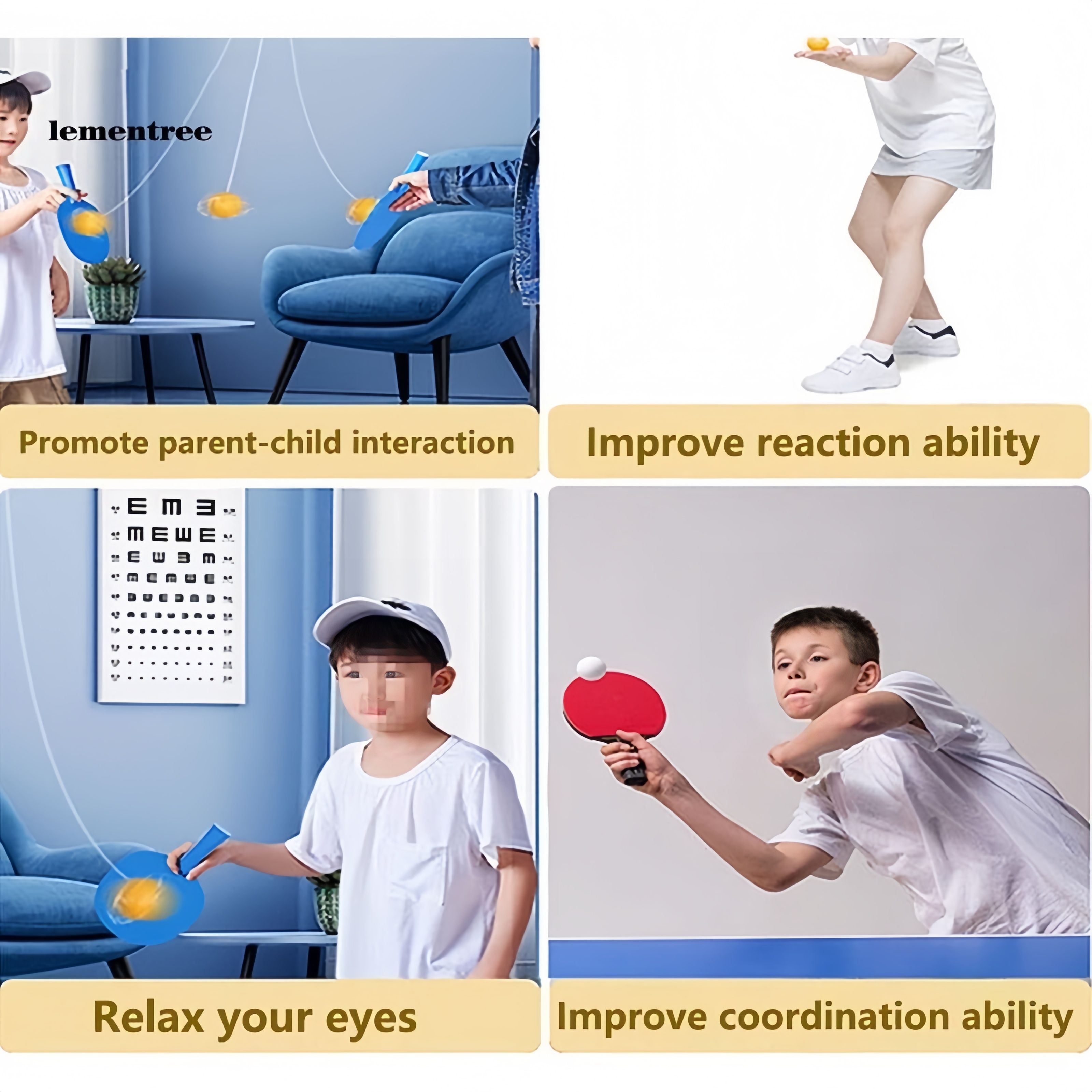 Table Tennis Training Device Hanging Table self-training Trainer Tennis ...