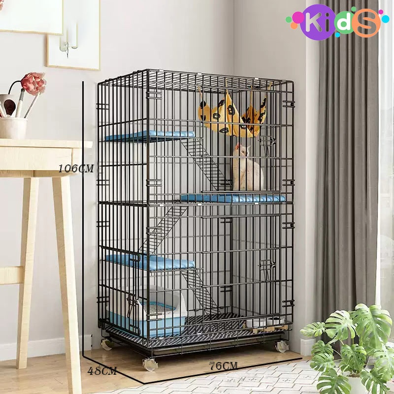 【oversize】Available Cat Cage 4 Layer Stackable Pet Cage With Wheels Cat ...