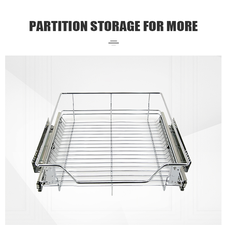 KEVE 2 in 1 Pull Out Kitchen Cabinet Pull Out Basket with Frame ...
