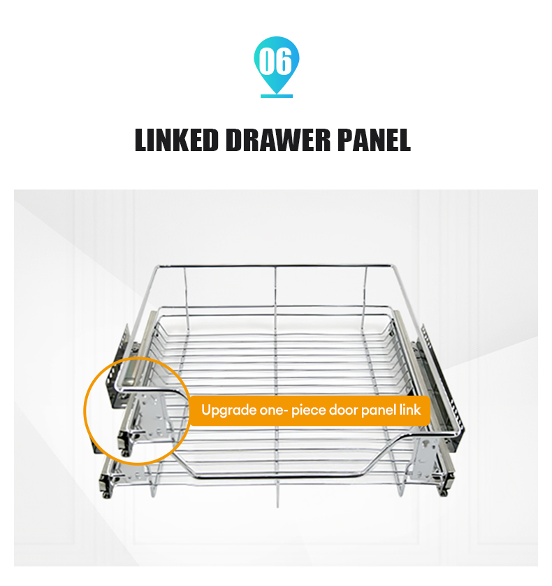 KEVE 2 in 1 Pull Out Kitchen Cabinet Pull Out Basket with Frame ...