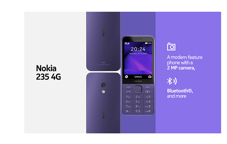 Nokia 235 4G (2024) Phone 2.8 Inches IPS Screen 2MP Camera 1450mAh Type-C Charging Bluetooth 5.0 ...