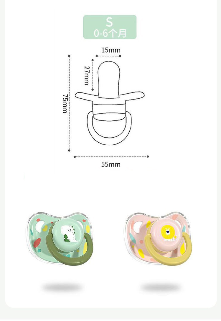 Newborn Pacifier for 0-6 Months - Anti-Bloating, Flat Head Sleeping ...