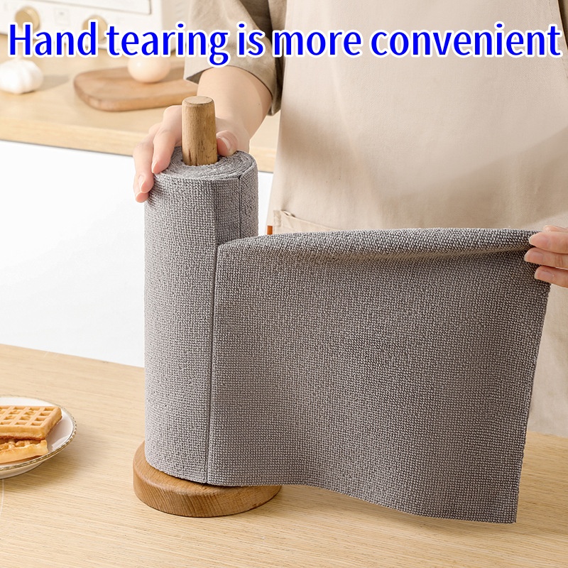 60pcs/3Roll 25cm×25cm Kitchen Rag/Removable Dishcloth/Microfiber Cloth ...