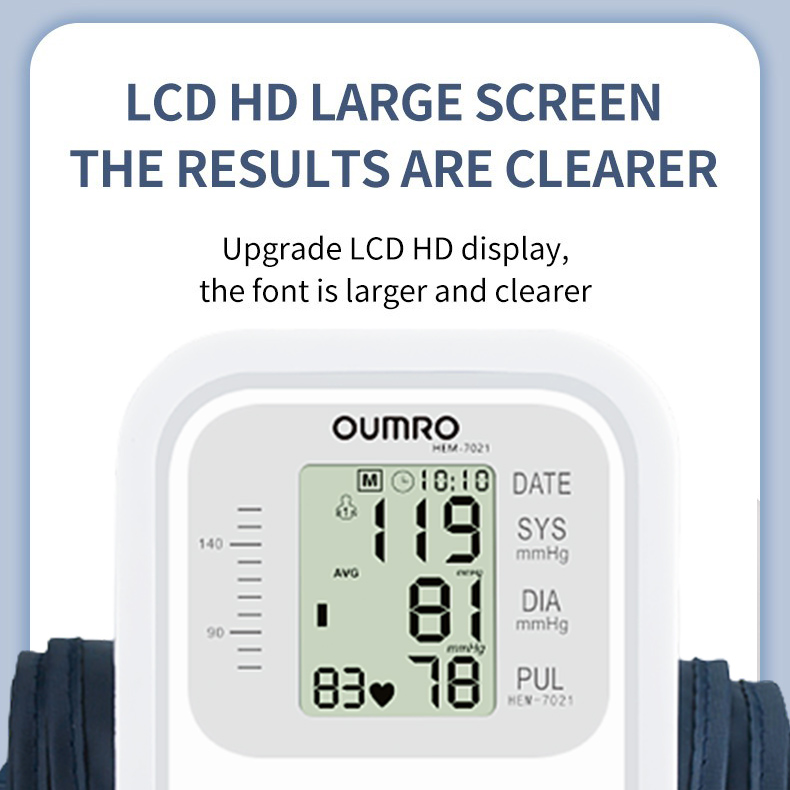 OUMRO Electronic Blood Pressure Digital Monitor Arm Type Microcomputer ...