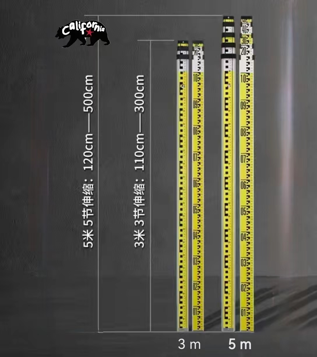 Measuring staff Stadia Rod for autolevel total station Construction ...