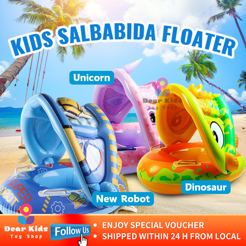Kids Salbabida Floaters Pink Unicorn Swimming Floater Inflatable Ring ...