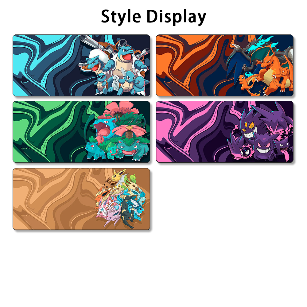 Pokemon Battle Type Mouse pad Extended Gaming Mousepad Waterproof Non ...