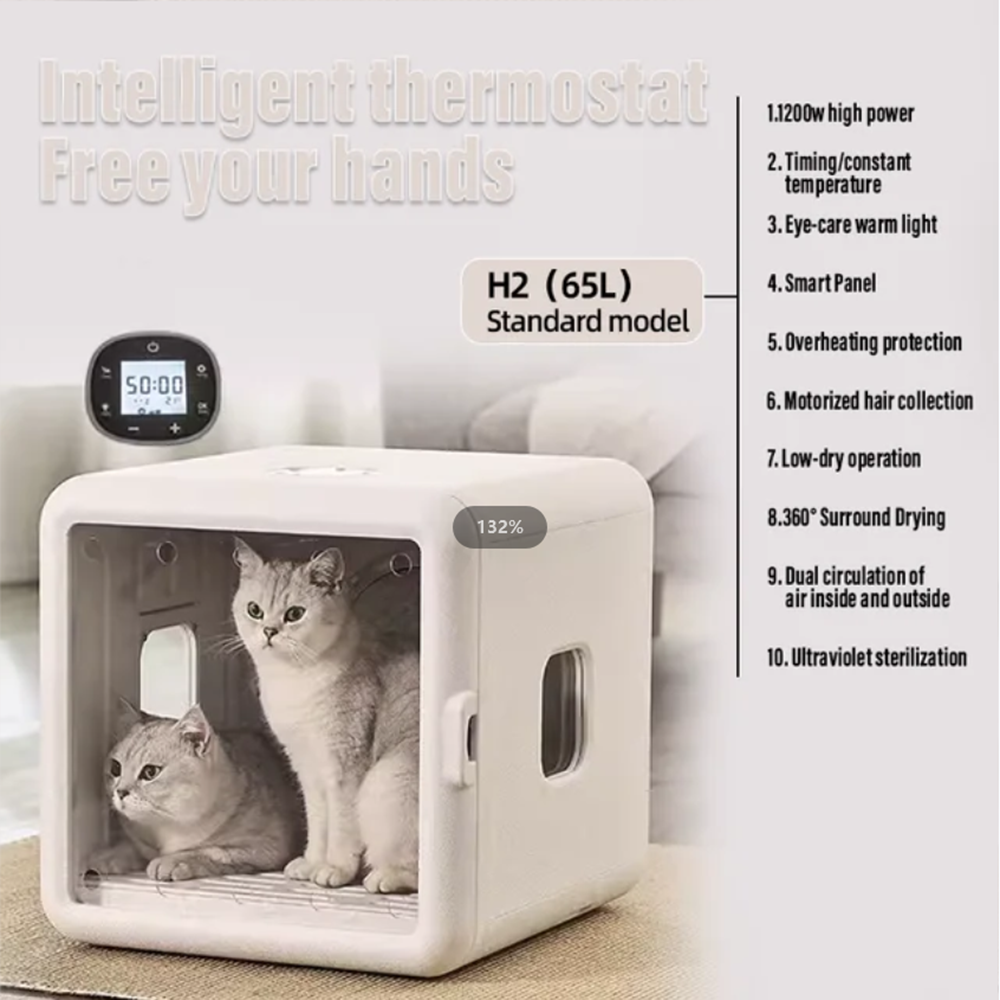 OYES Auto Pet Dryer Box for Cats and Dog Smart Temperature Control ...