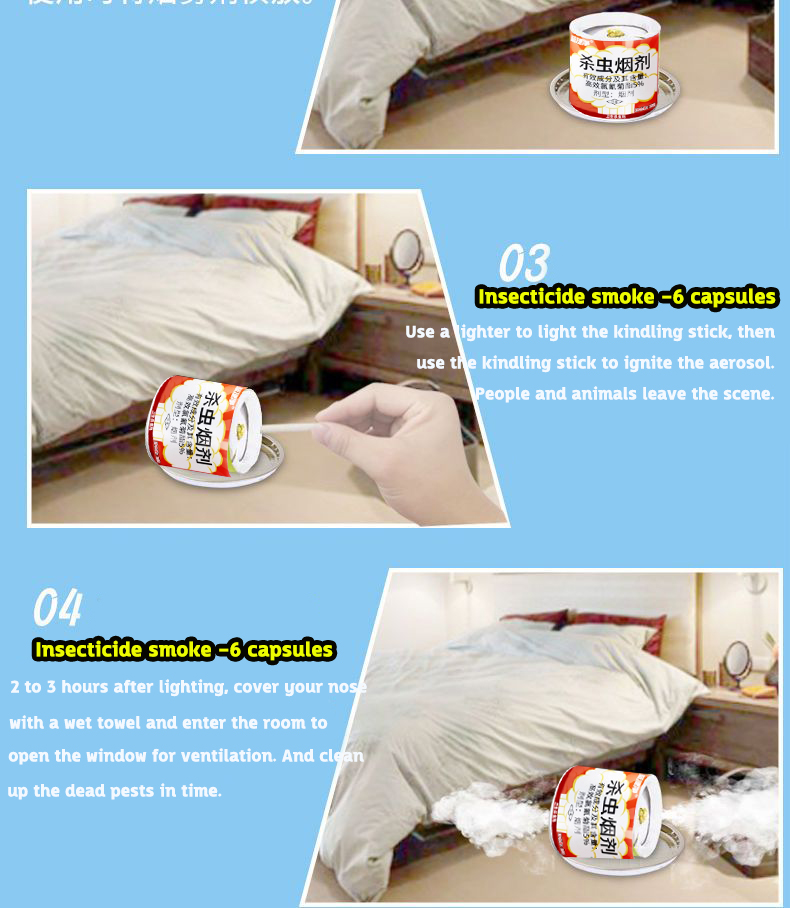 Japan Imported 6 PCS Cockroach Mosquito Insect Killer Insect Smoke Bomb ...