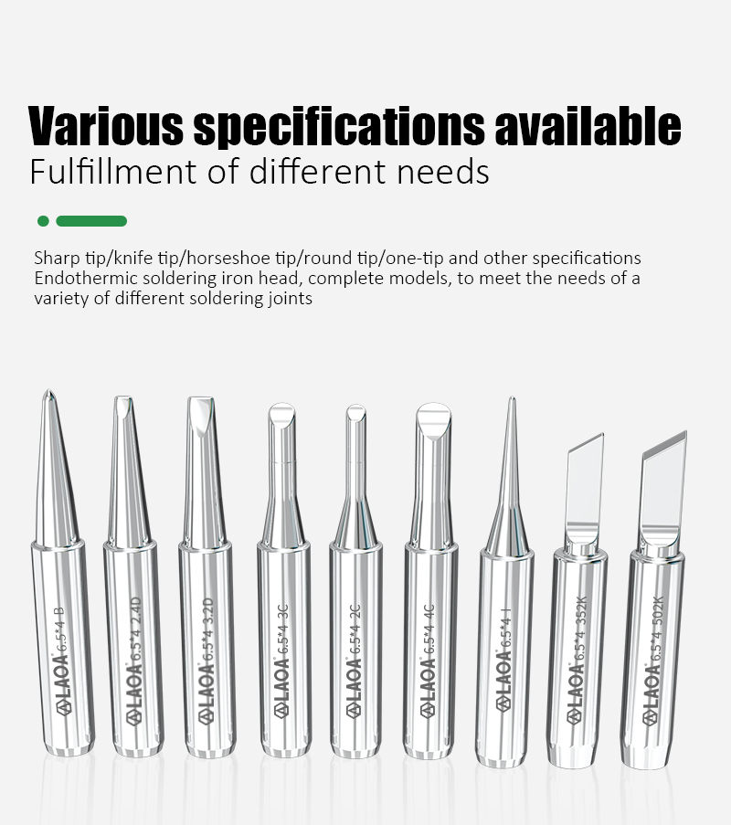 Soldering Iron Tips Set - 900M Pure Copper Heads For Maximum ...