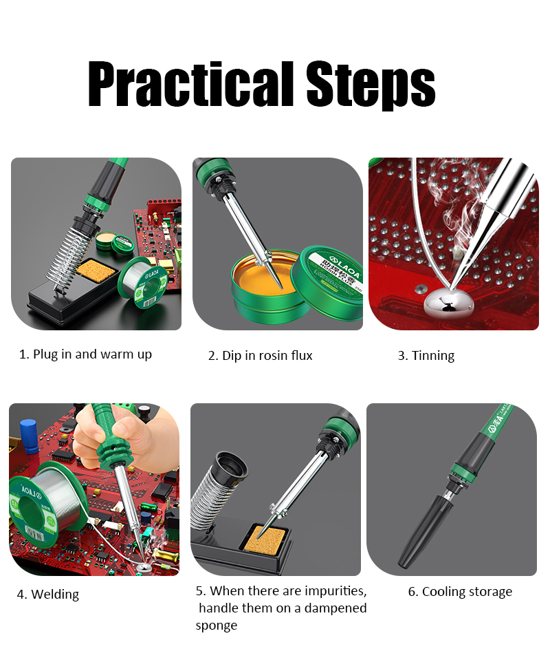Soldering Iron Tips Set - 900M Pure Copper Heads For Maximum ...