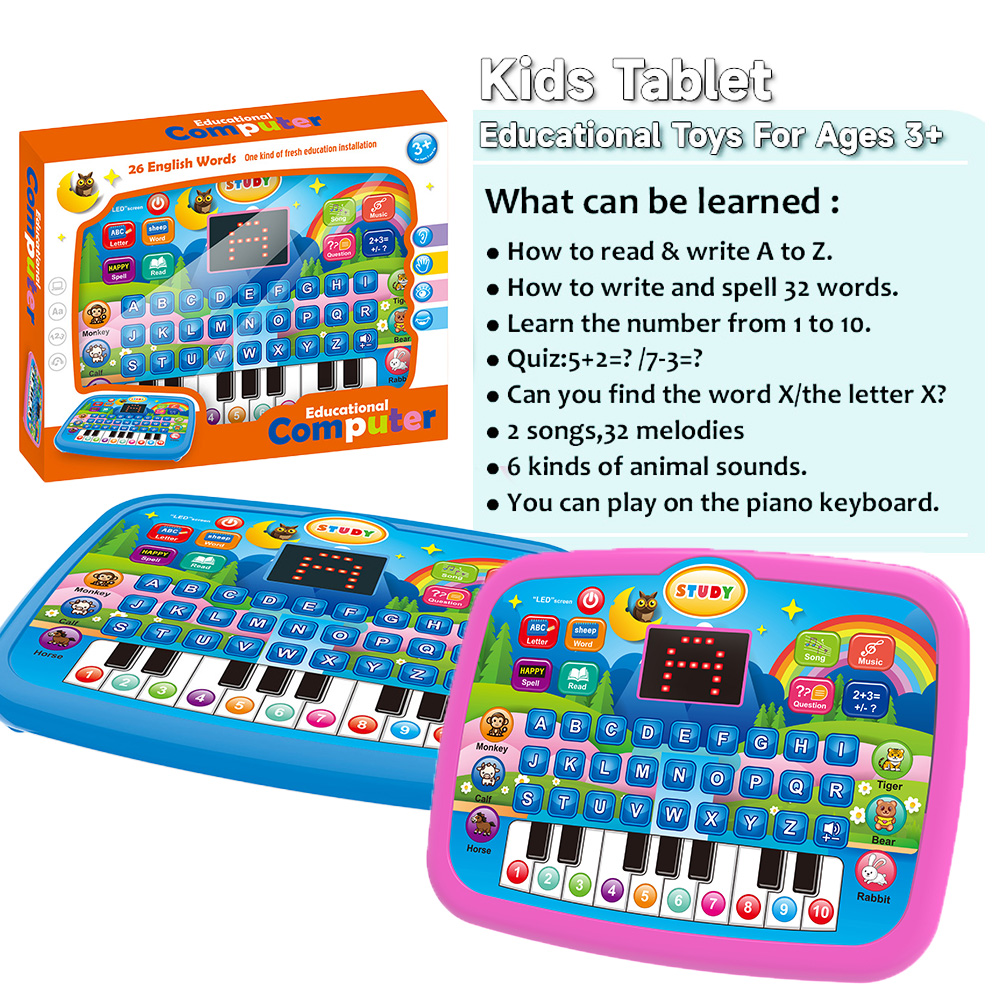 Educational Learning Computer Tablet Toys for Kids Boys Girl,Toddler ...