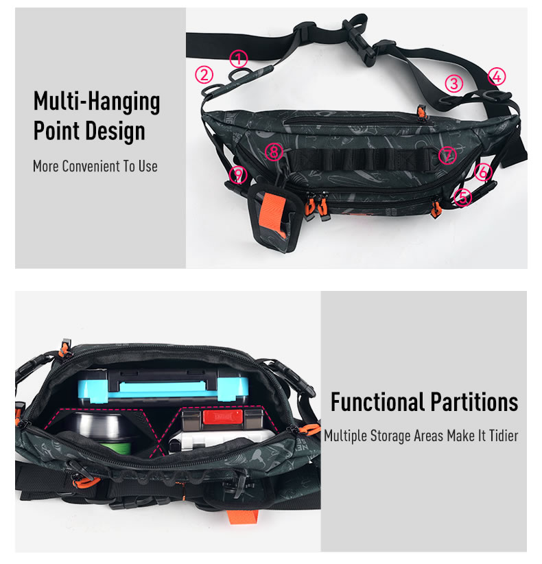 Kingdom Fishing Bag 1000D Waterproof Nylon Outdoor 20x11x11cm ...