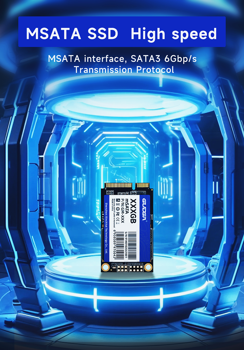 GUDGA mSATA SSD SATAIII Solid Disk 64GB 128GB 256GB 512GB HDD Internal ...