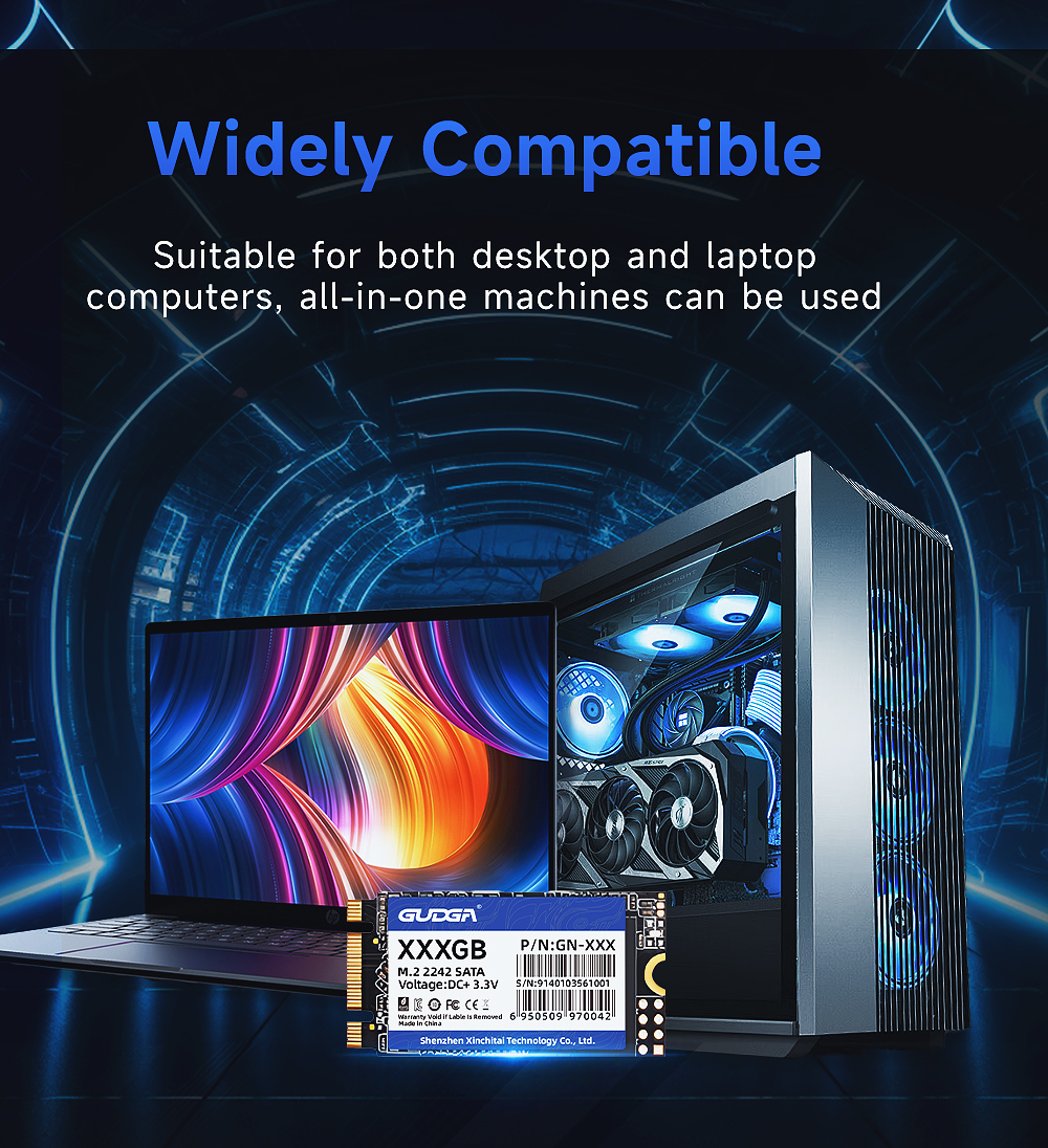 GUDGA SSD M2 SATA 22X42mm M.2 NGFF SATA SSD 64GB 128GB 256GB 512GB Internal Solid Hard State ...