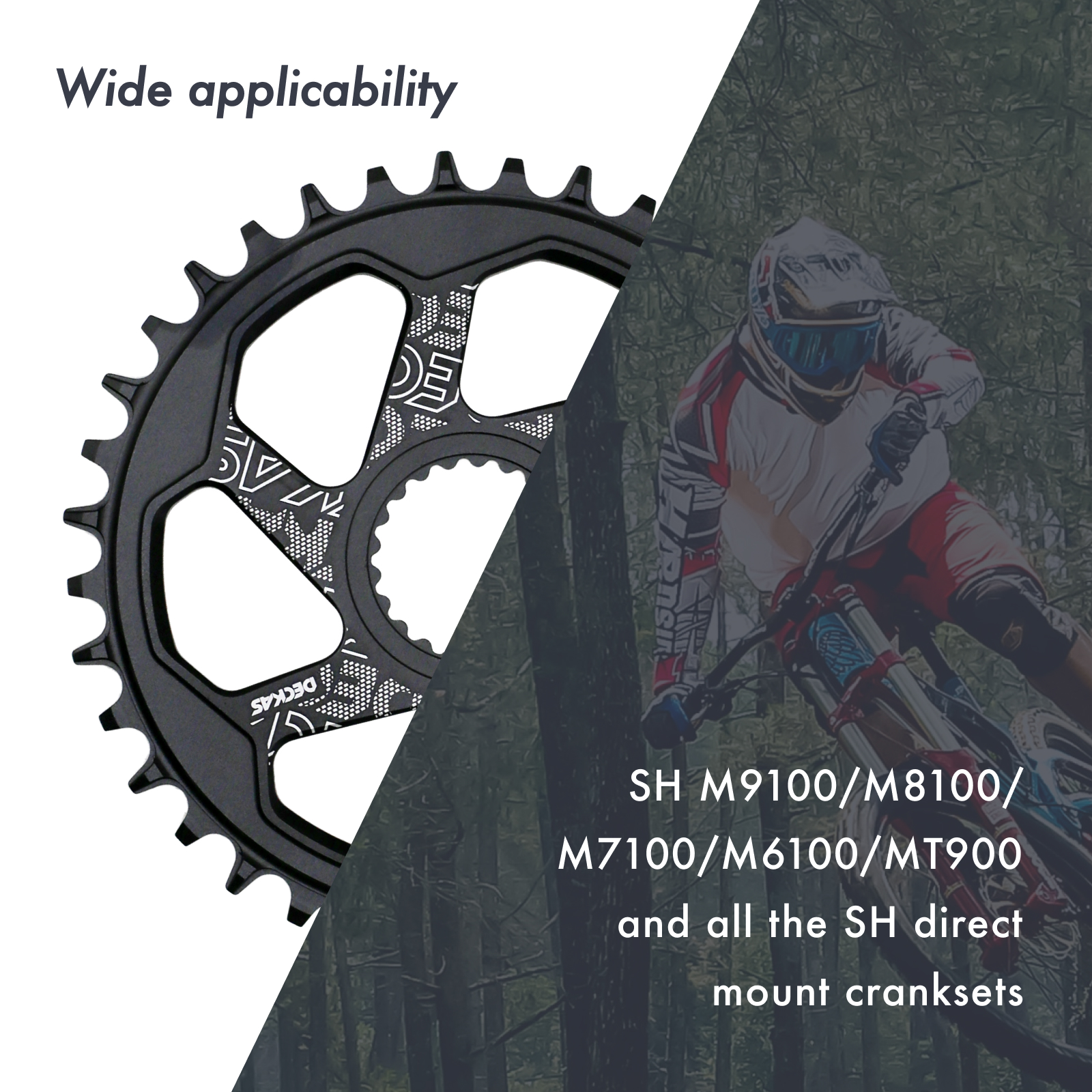 Deckas Direct Mount Chainring Round Oval for 12 Speed Shimano M9100 M8100 M7100 M6100 Xtr 28t ...