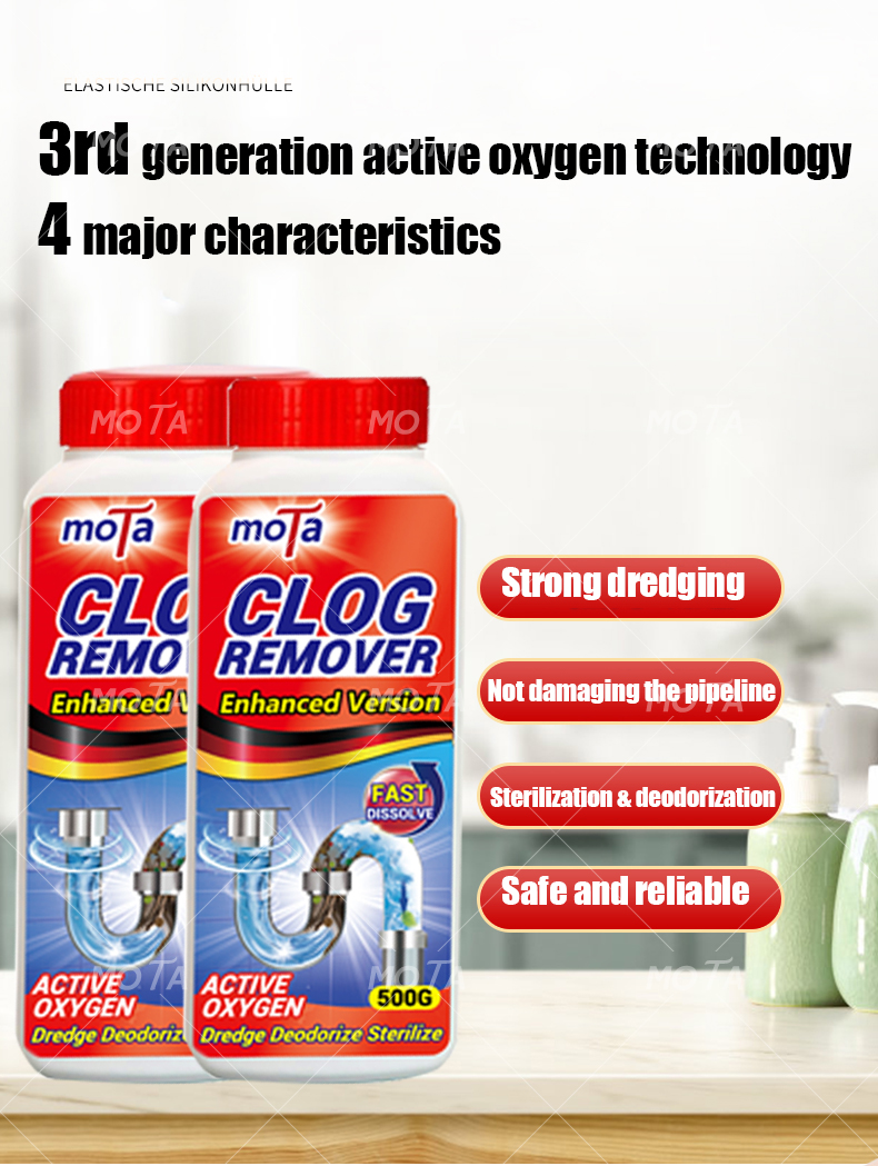 100% Effective MOTA Sink Drain Toilet Pipe Clogged Remover 500G Sink ...