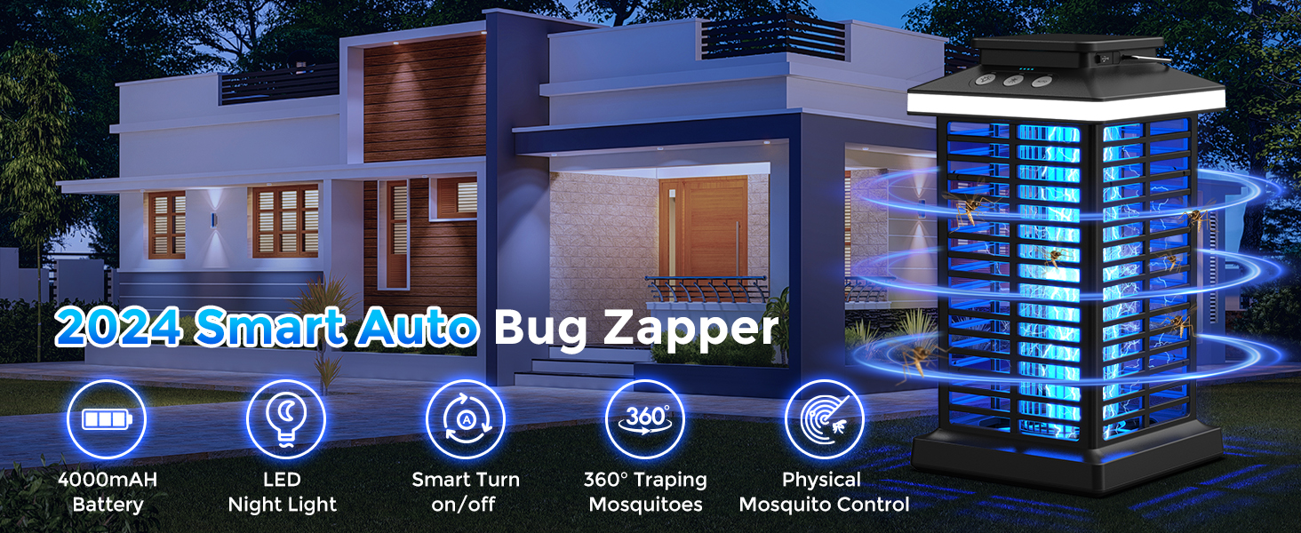 mosquito killer mosquito killer lamp （4000mAh battery with light sensor ...