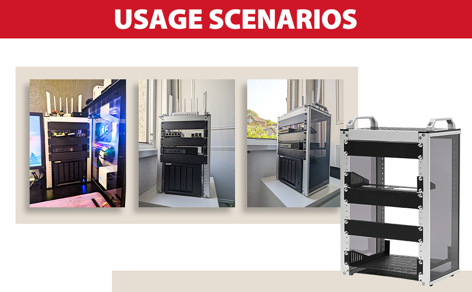 DeskPi RackMate T1, 10 Inch 8U Server Cabinet for Network, Servers ...