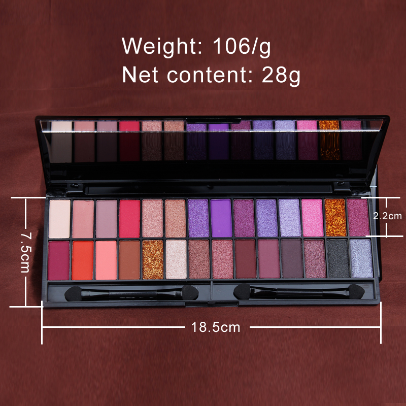 CmaaDu 28 Color Matte Pearl Eyeshadow Tray, Stage Performance Makeup ...