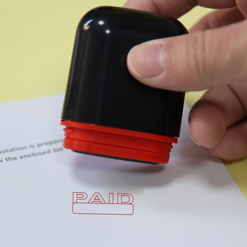 Personalized Paid Rubber Stamp, Finger Print Security Clear Mark for ...