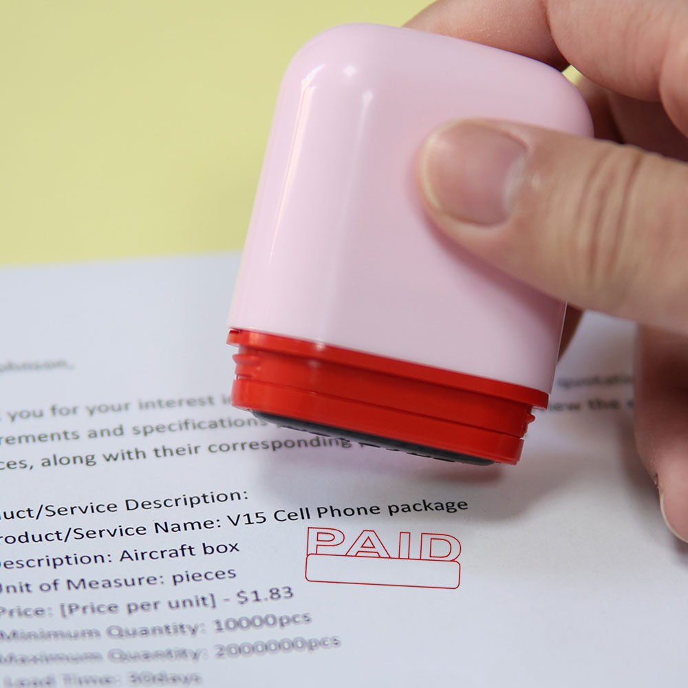 Paid 1 Piece Paid Stamp, Office Supplies, Financial Supplies Clear Mark ...
