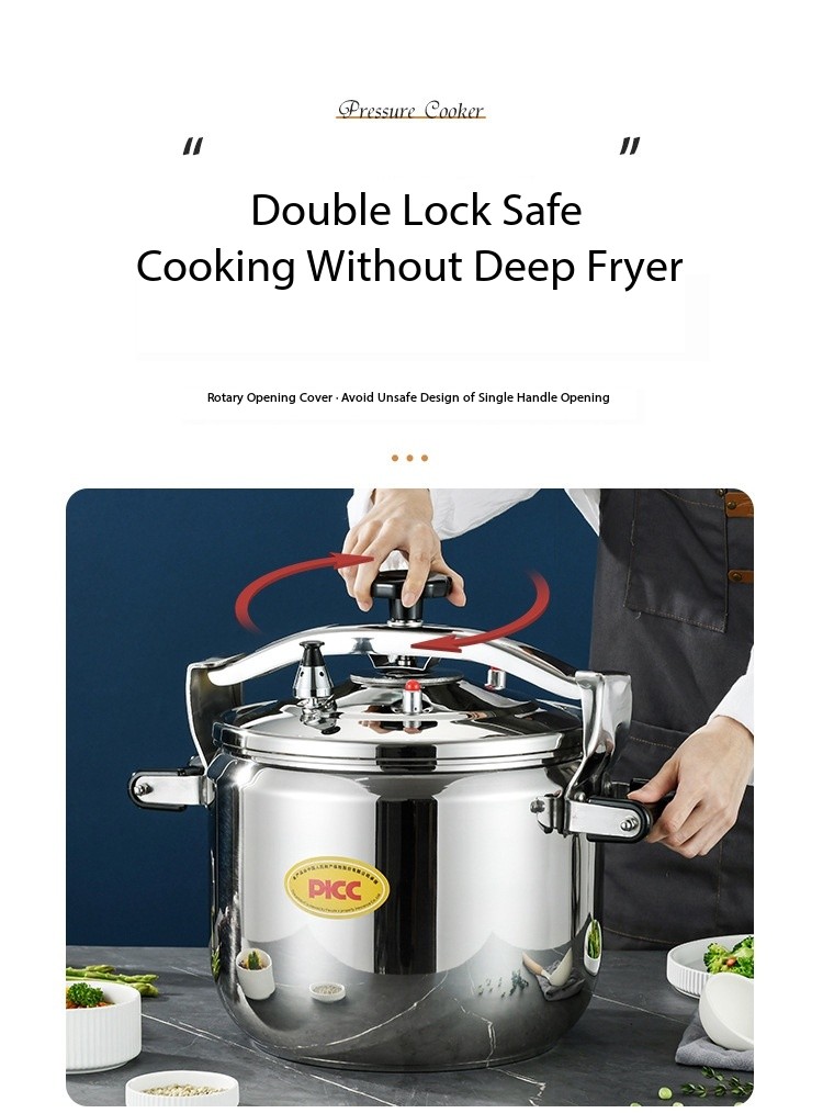 Stainless Steel Pressure Cooker 7L，9L，11L，15L，20L，25L，30L，40L，50L High ...