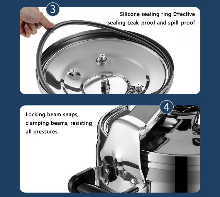 Stainless Steel Pressure Cooker 7L，9L，11L，15L，20L，25L，30L，40L，50L High ...