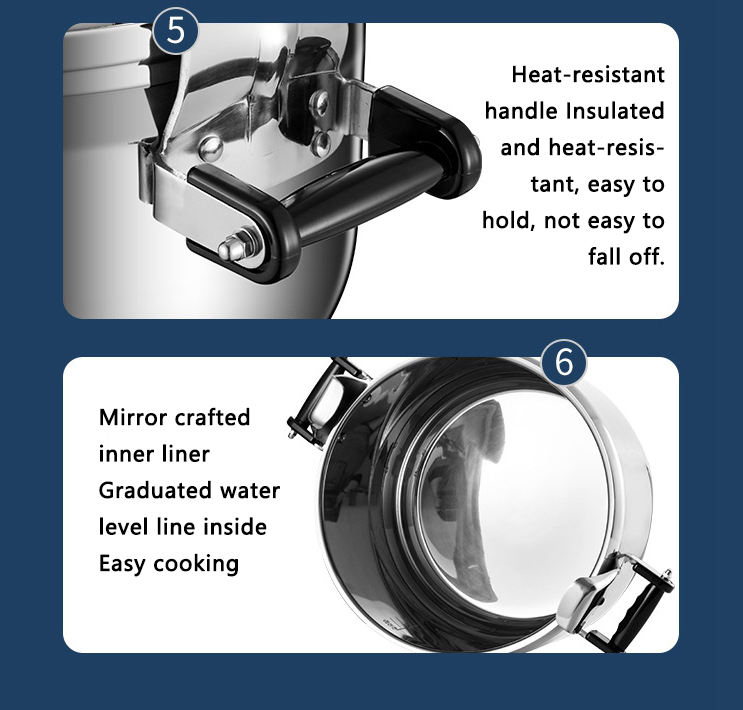 Stainless Steel Pressure Cooker 7L，9L，11L，15L，20L，25L，30L，40L，50L High ...