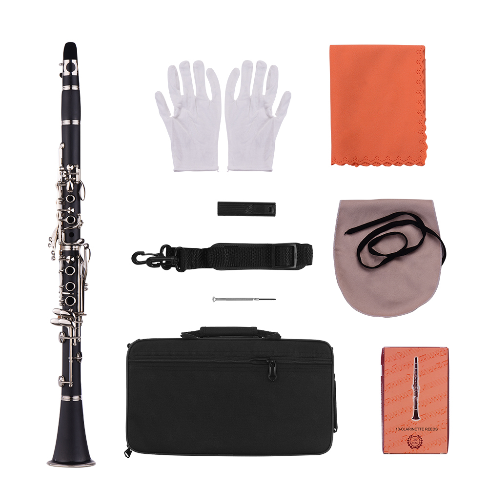 【PH Stock】Clarinet Instrument ABS 17 keys Clarinet Bb Flat with Carry ...