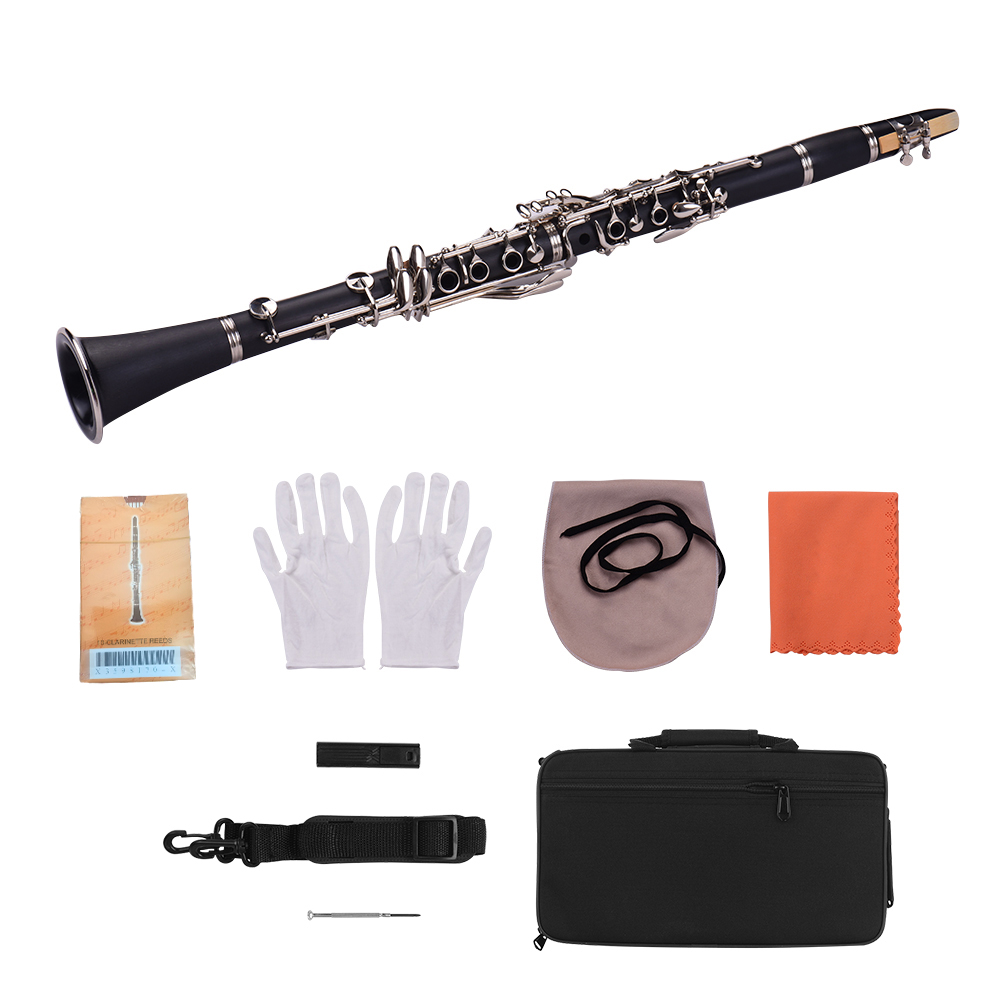 【PH Stock】Clarinet Instrument ABS 17 keys Clarinet Bb Flat with Carry ...