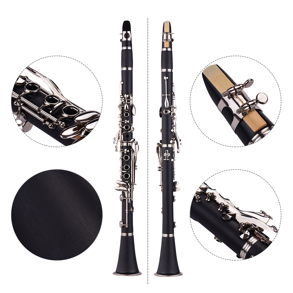 【PH Stock】Clarinet Instrument ABS 17 keys Clarinet Bb Flat with Carry ...