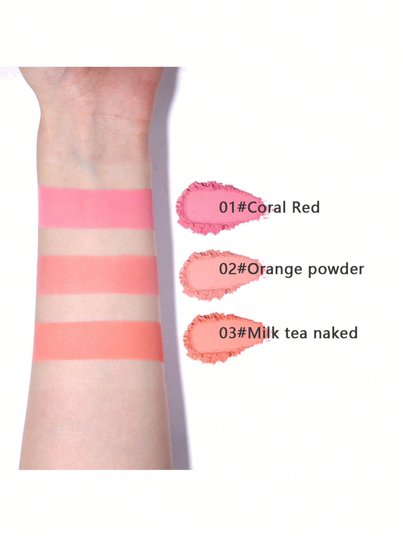 Vitality Blush Powder Skin-Friendly Soft Color Cushion Blush Contouring Even Skin Tone Blush ...