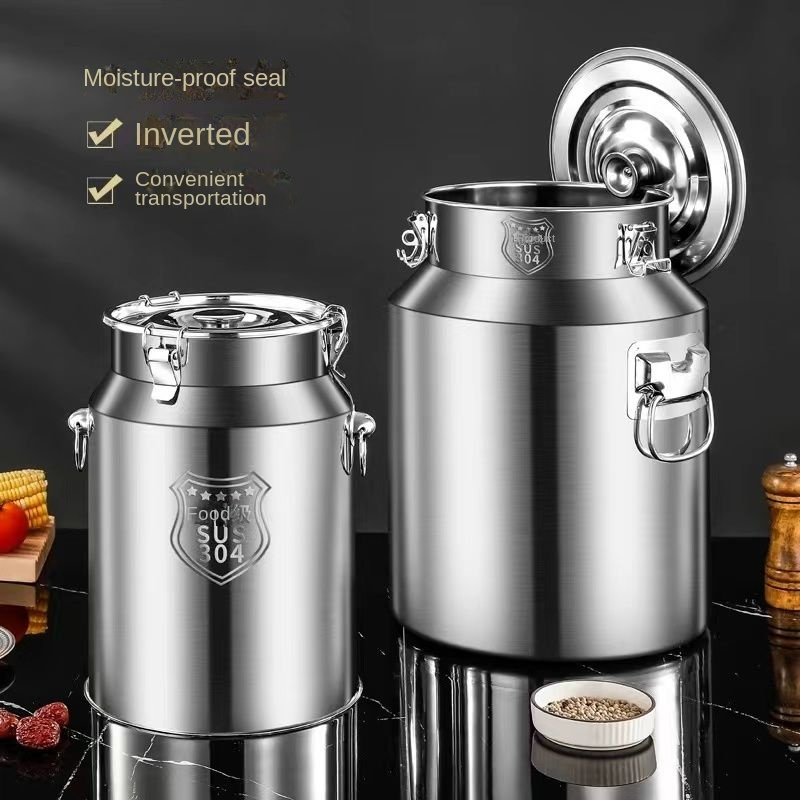 304 Stainless Steel Oil Barrel Wine Barrel Thickened Sealed Barrel ...
