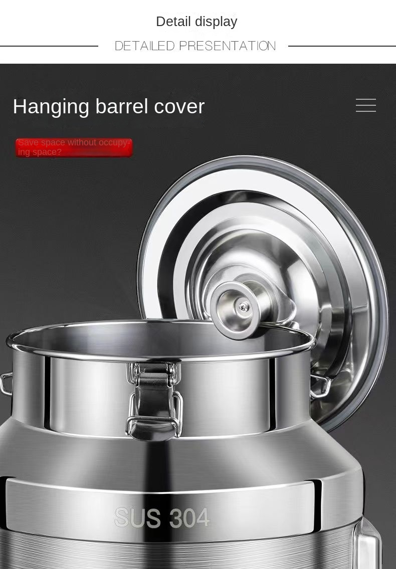 304 Stainless Steel Oil Barrel Wine Barrel Thickened Sealed Barrel ...