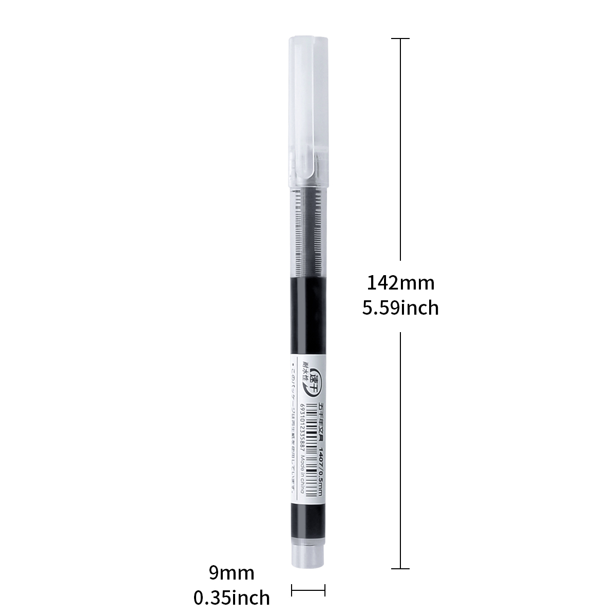 Direct liquid signature pen, black neutral pen, 0.5mm pen tip ...