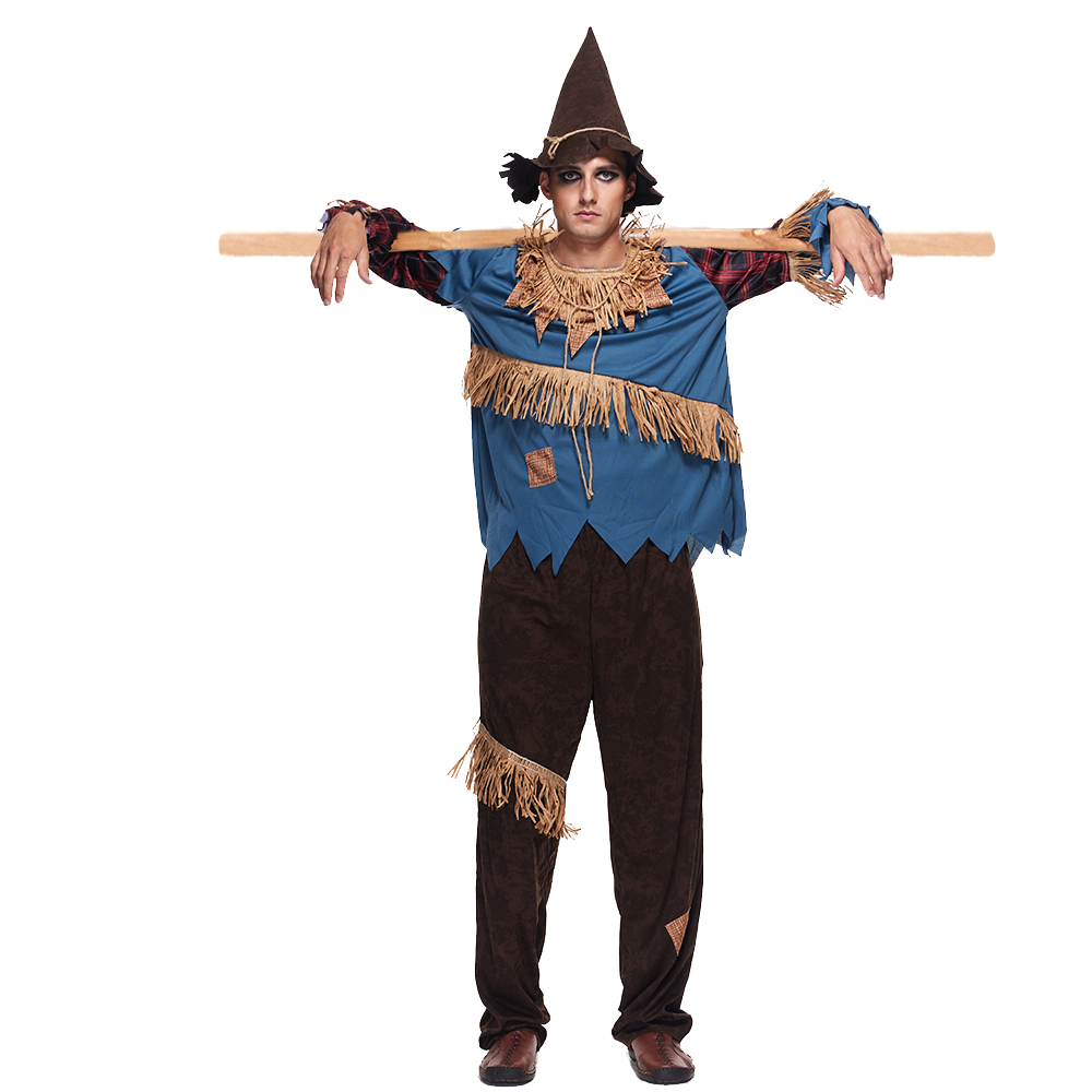 COD Adult Horror Scarecrow Costume Couple Deluxe Straw Wizard Kit ...