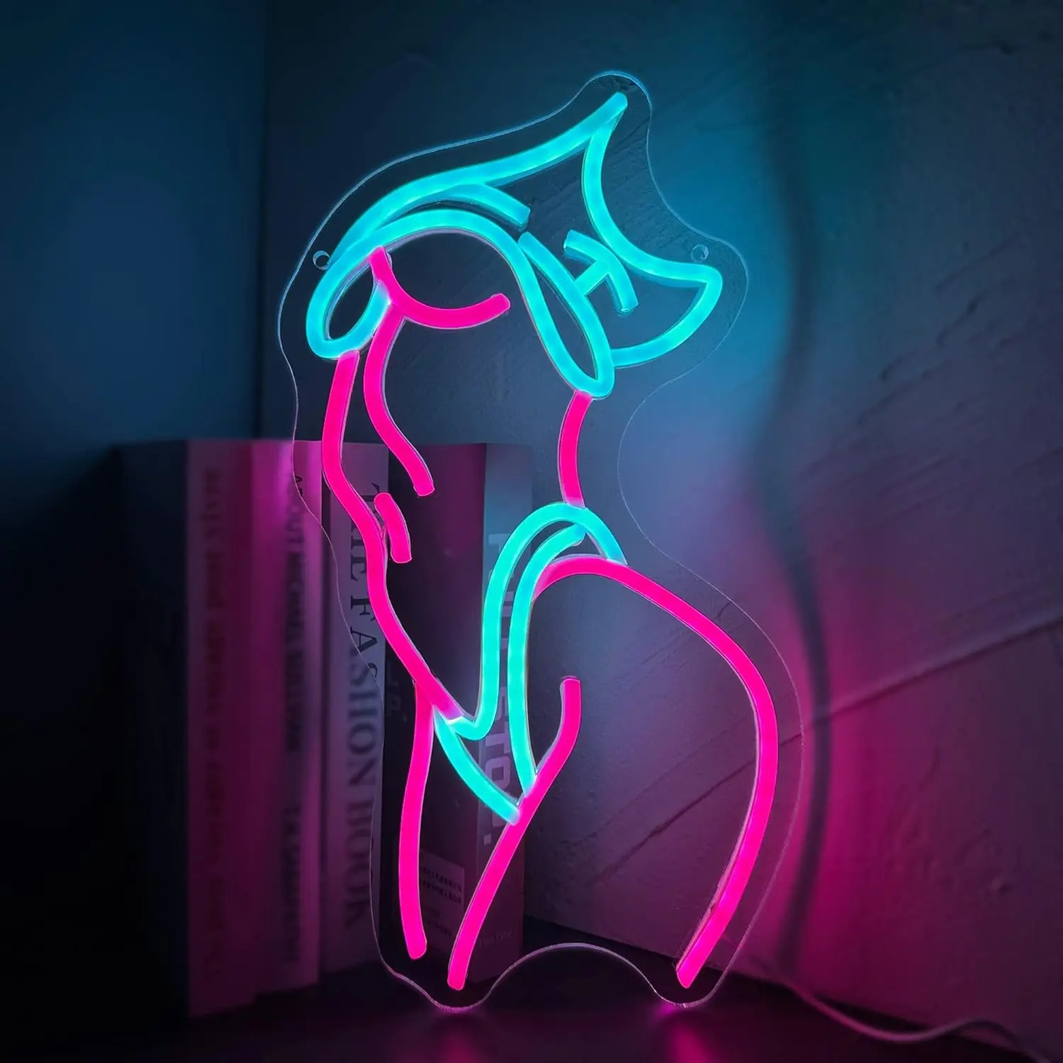 Lady Body Neon Sign, Girl Women Body Neon Light Sign, Pink LED Neon ...