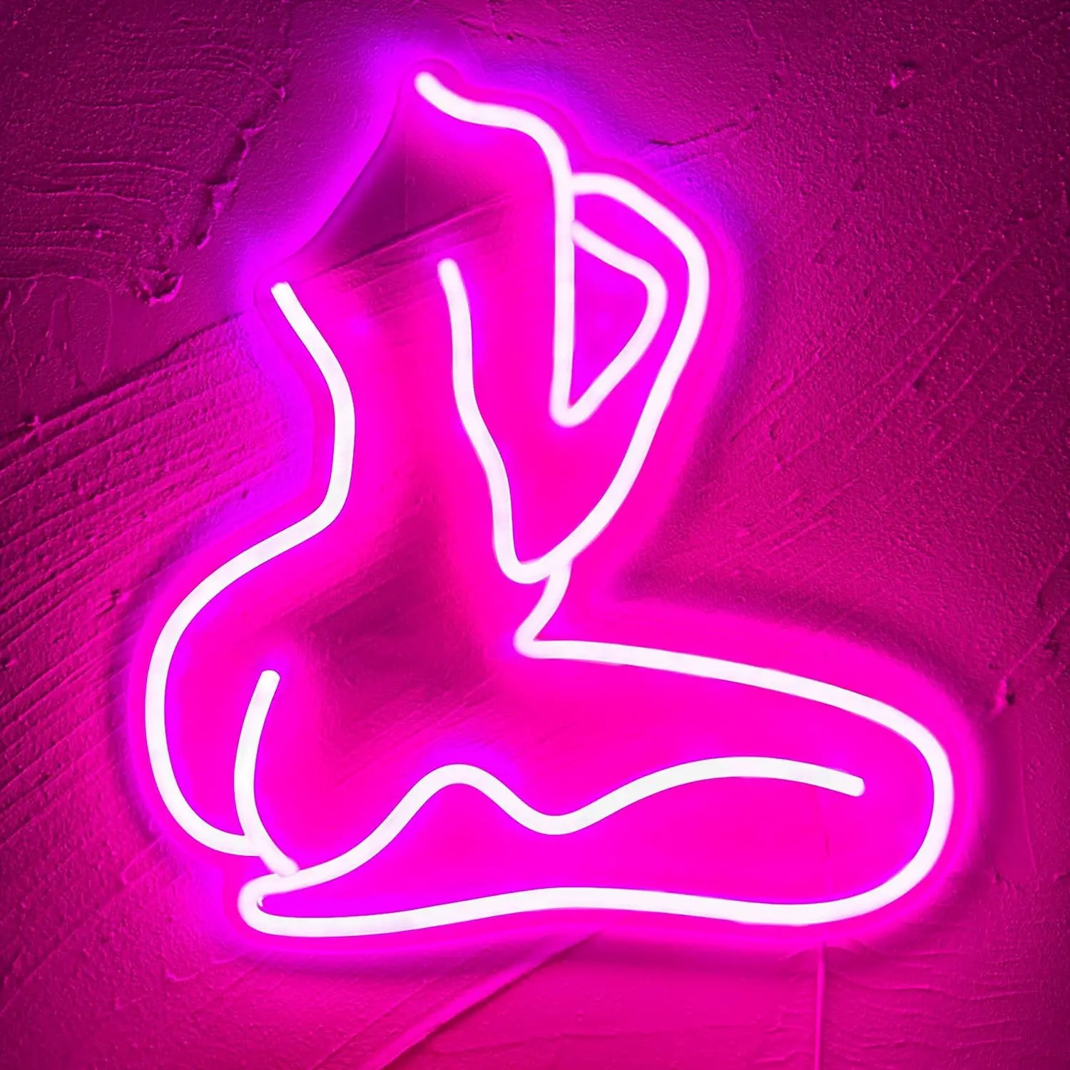 Lady Body Neon Sign, Girl Women Body Neon Light Sign, Pink LED Neon ...