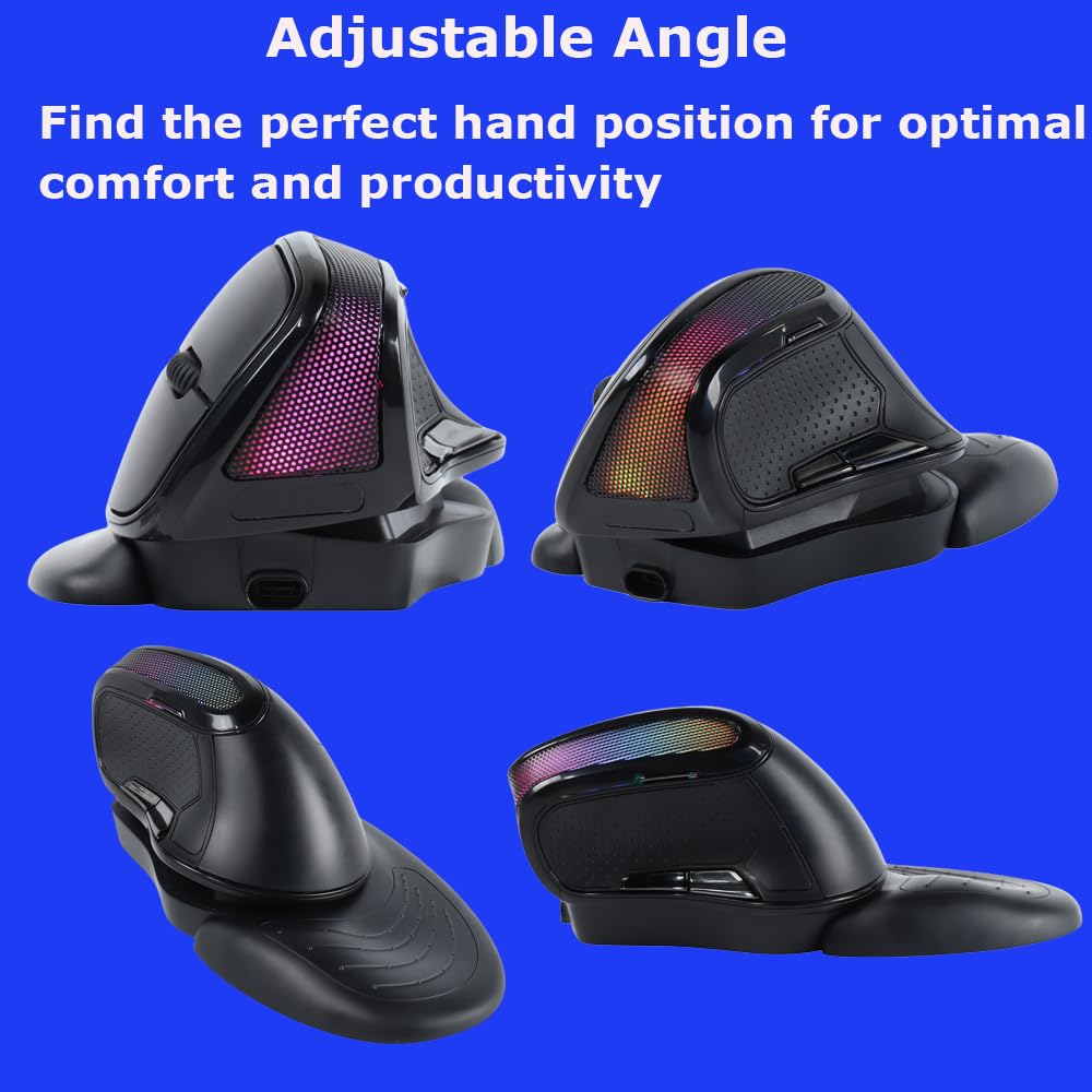 Wireless mouse with adjustable large angle and ergonomic vertical Ergo ...