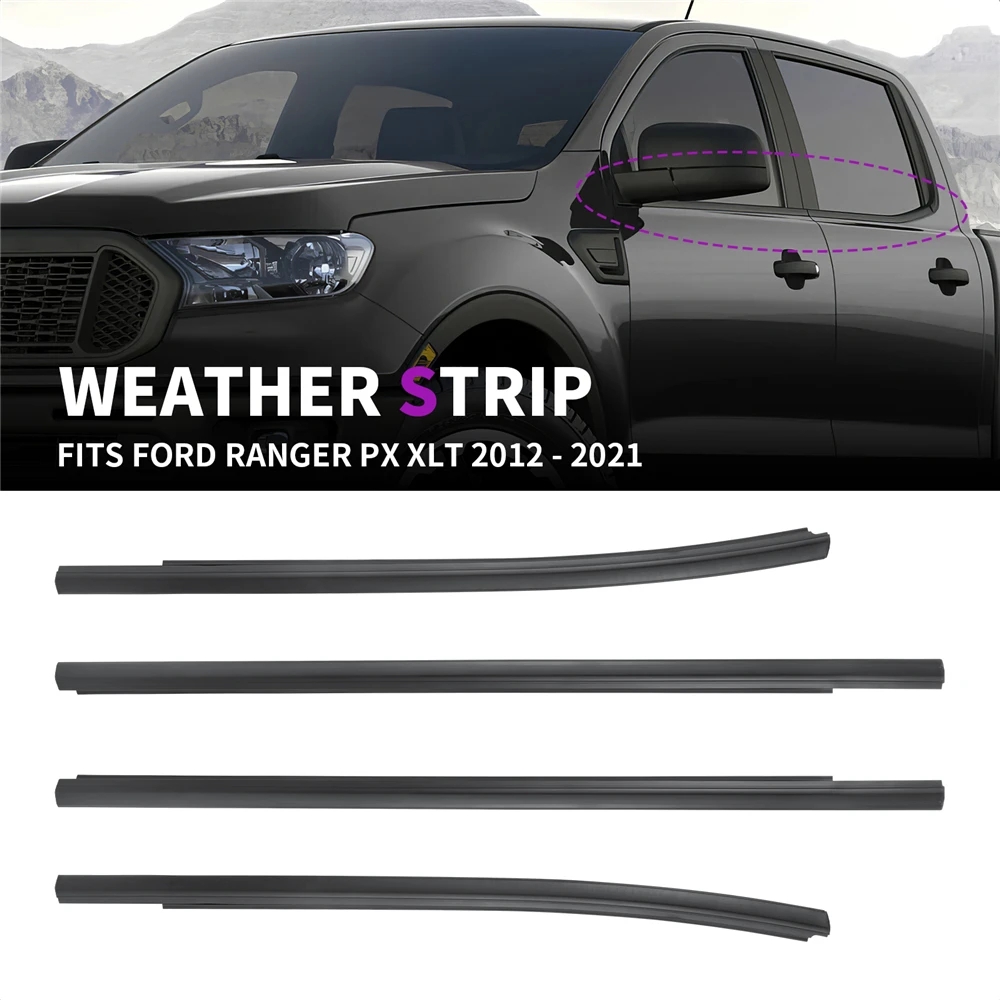 4PCS Ford Ranger Weatherstrip Window Seal Car Window Moulding Trim Seal ...
